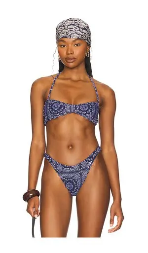 Miaou Rio Bikini Top - Bandana Navy