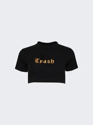 Vetements Fitted Cropped T-shirt - Black