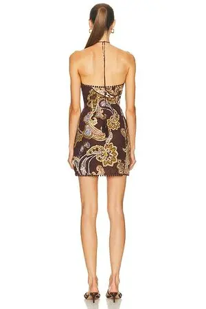 Hemant & Nandita Reem Halter Neck Mini Dress