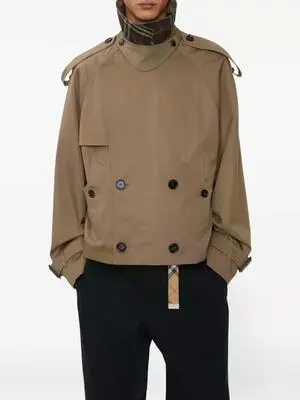 Burberry Cropped Gabardine Trench Coat