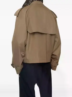 Burberry Cropped Gabardine Trench Coat
