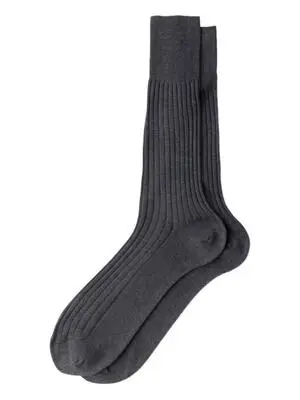 Prada Ribbed Knit Socks - Grey