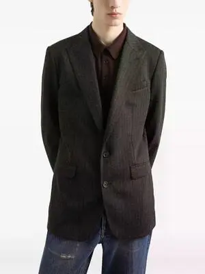 Dolce & Gabbana Pinstriped Single-breasted Blazer - Grey
