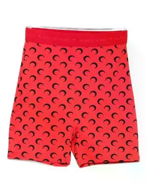 MARINE SERRE Moon Print Shorts - Red