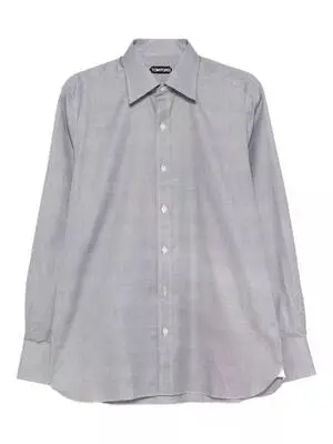 TOM FORD Checked Cotton Shirt - Black