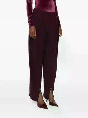MUGLER Pleated Split-hem Trousers