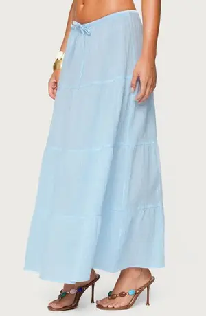 EDIKTED Cotton Maxi Skirt