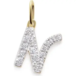 Monica Vinader Lab Grown Diamond Initial Pendant - Yg 14k