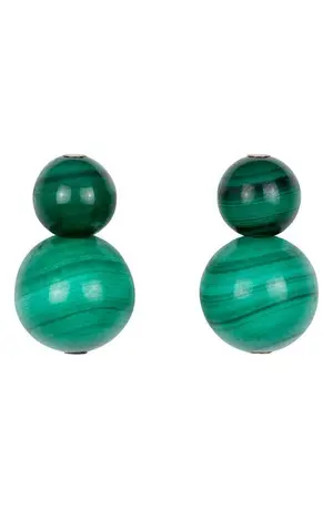 JENNIFER BEHR Cara Drop Earrings - Malachite
