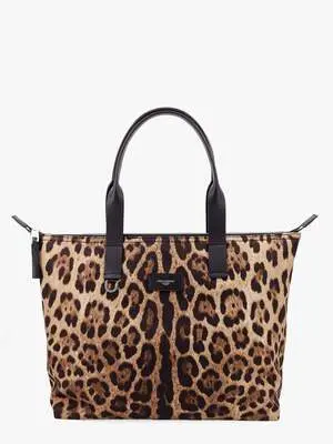 Dolce & Gabbana Animalier Print Nylon Shoulder Bag Animal Print