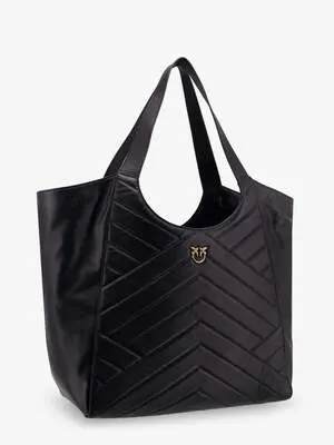 Pinko Quilted Leather Shoulder Bag - Black