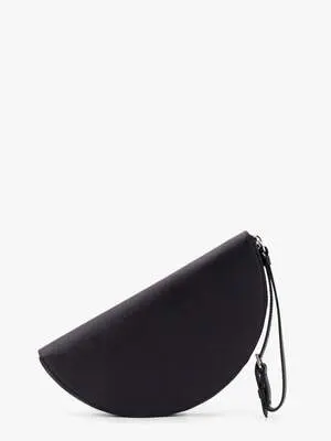 MAISON MARGIELA Leather Pochette With Iconic Four Stitched Detail - Black