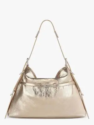 Givenchy Voyou Metallized Leather Shoulder Bag