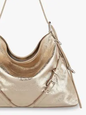 Givenchy Voyou Metallized Leather Shoulder Bag