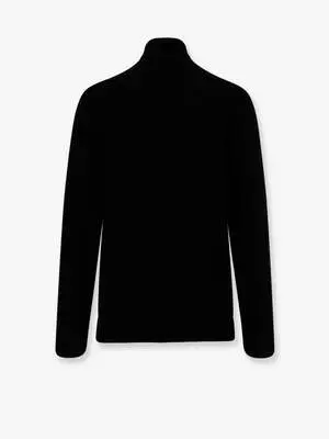 Polo Ralph Lauren Wool And Cashmere Sweater With Embroidered Logo - Black
