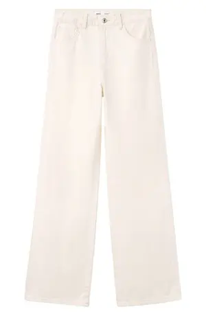 Mango DANILA High-Waist Wide-Leg Jeans Ecru