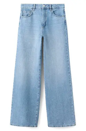 Mango Danila High-waist Wide-leg Jeans - Medium Blue