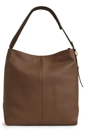 REISS Suede Hobo Bag