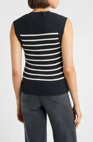 CITY BLUES Striped Sweater Vest