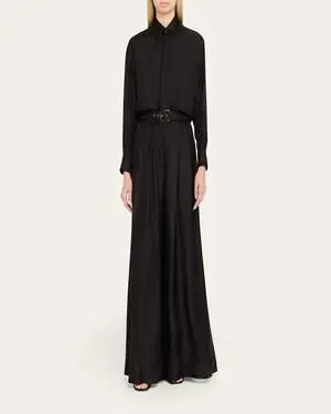 Zimmermann Relaxed Long-sleeve Tie Shirt