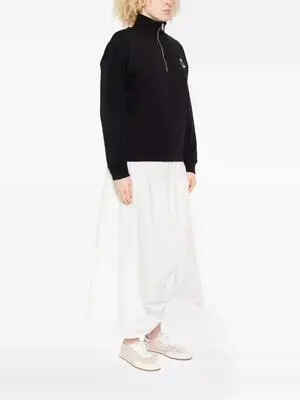 Maison Kitsuné Embroidered-logo Half-zip Sweatshirt