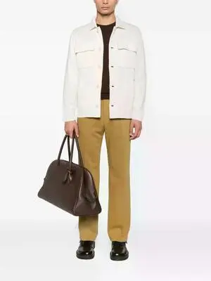 LARDINI Button-fastening Pocket Jacket - Neutrals