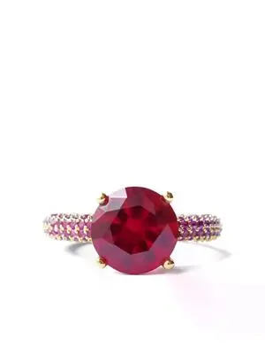 IZABEL DISPLAY Mega Circle Pavé Ring - Pink