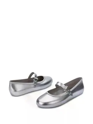 Melissa Soft Buckle-strap Ballerinas - Grey