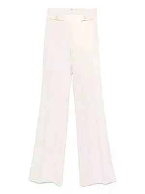 Elisabetta Franchi Flared Trousers With Button Detailing - Neutrals