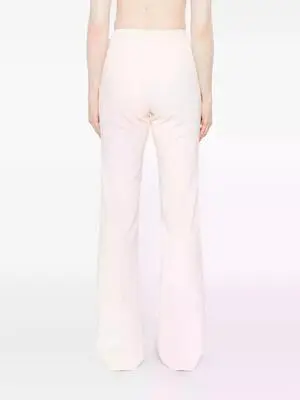 Elisabetta Franchi Flared Trousers With Button Detailing - Neutrals