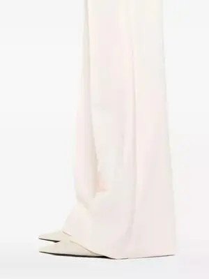Elisabetta Franchi Flared Trousers With Button Detailing - Neutrals