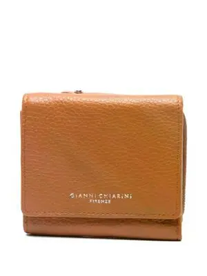GIANNI CHIARINI Grained-leather Zip Wallet - Brown