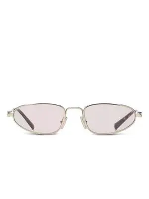 Miu Miu Oval-frame Metal Sunglasses - Pink