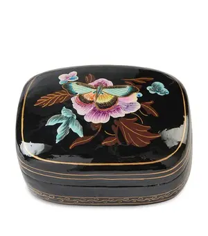 HONEST Floral Trinket Box - Black