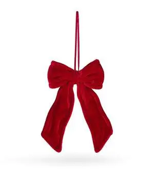 LUXURY GARLAND Mini Velvet Bow - Red