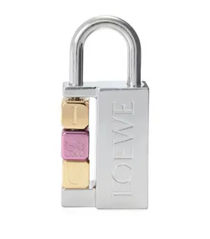 Loewe Padlock Charm - Silver