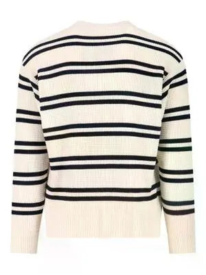 Closed Striped Waffle-knit Sweater