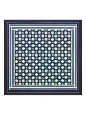 Dolce & Gabbana Dg-monogram Patterned Scarf - Blue