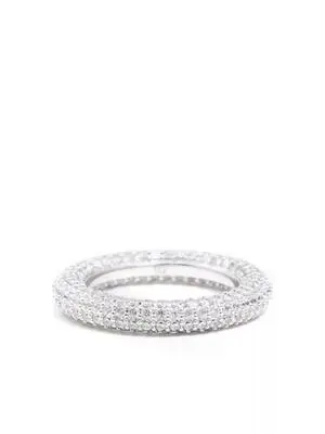 IZABEL DISPLAY Pave-set Cubic Zirconia Band Ring - Silver