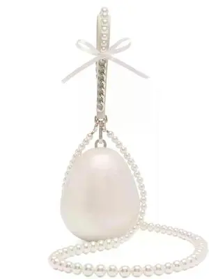 Simone Rocha Egg Clutch Bag - White