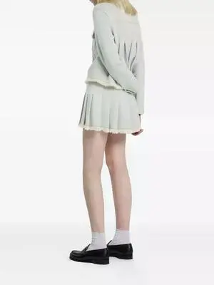 BARRIE Pleated Buckled Skirt - Green