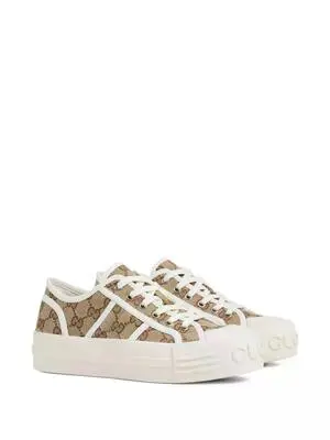 Gucci Gg Monogram Lace-up Sneakers