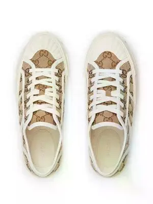 Gucci Gg Monogram Lace-up Sneakers