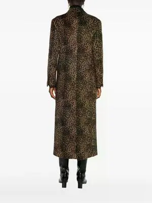 ERALDO Leopard-print Double-breasted Coat