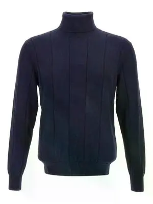 Eleventy Ribbed Turtleneck Sweater - Blue