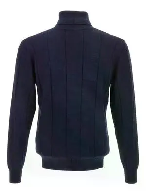 Eleventy Ribbed Turtleneck Sweater - Blue