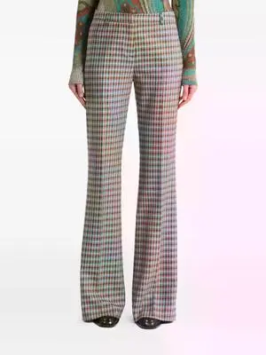 Etro Gingham Flared Trousers