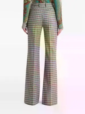 Etro Gingham Flared Trousers