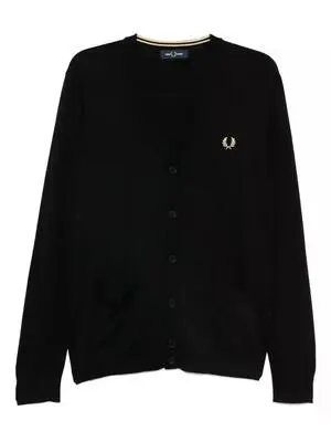 Fred Perry Embroidered-logo Cardigan