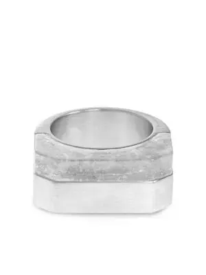 Rick Owens Double Crystal Hollywood Ring - Silver